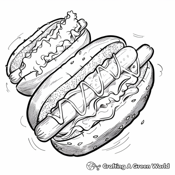 Hot Dogs Coloring Pages - Free & Printable!