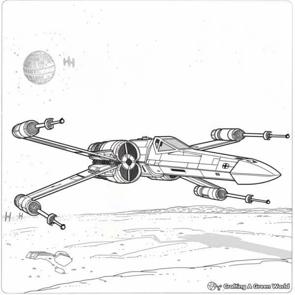 X-Wing Coloring Pages - Free & Printable!