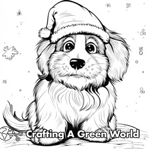 Christmas Puppy Coloring Pages - Free & Printable!