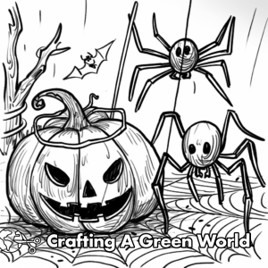 Halloween Spider Coloring Pages - Free & Printable!
