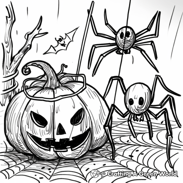 Halloween Spider Coloring Pages - Free & Printable!