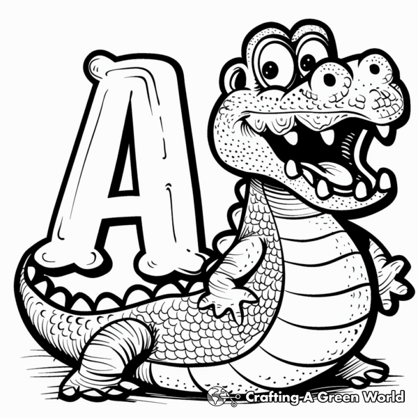 A Is For Alligator Coloring Pages - Free & Printable!