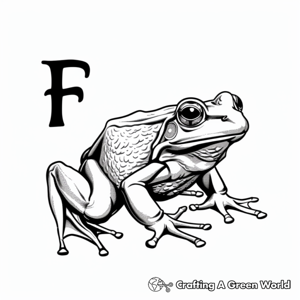 F Is For Frog Coloring Pages - Free & Printable!