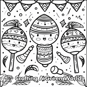 Fiesta Coloring Pages - Free & Printable!