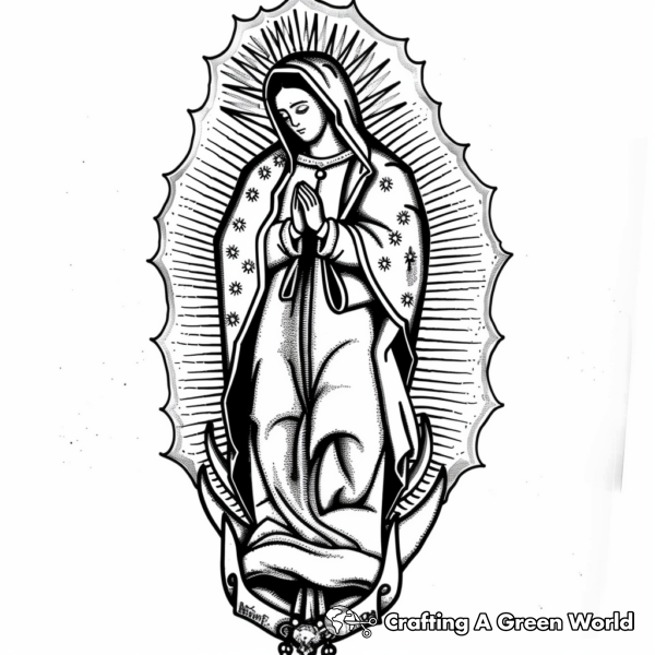 Our Lady Of Guadalupe Coloring Pages - Free & Printable!