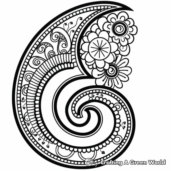 Paisley Coloring Pages for Adults - Free & Printable!