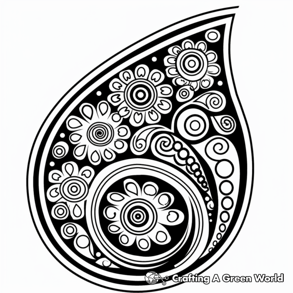 Paisley Coloring Pages for Adults - Free & Printable!