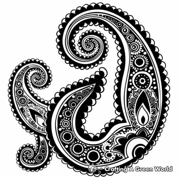 Paisley Coloring Pages for Adults - Free & Printable!