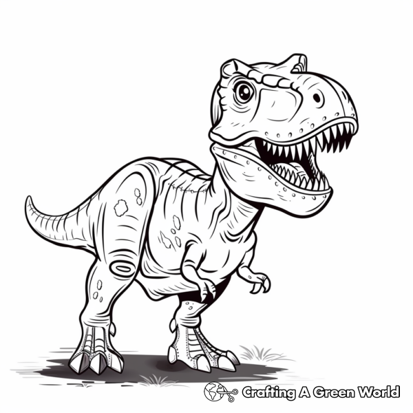 Jurassic World T Rex Coloring Pages - Free & Printable!