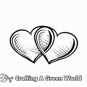 Two Hearts Coloring Pages - Free & Printable!