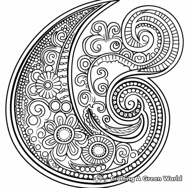 Paisley Coloring Pages for Adults - Free & Printable!