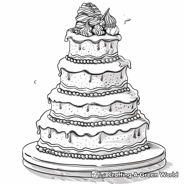 Cake For Adults Coloring Pages - Free & Printable!