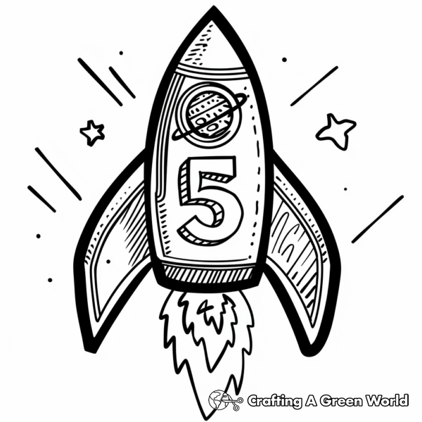 Number 5 Coloring Pages - Free & Printable!