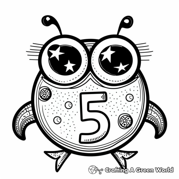 Number 5 Coloring Pages - Free & Printable!