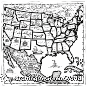 Us Map Coloring Pages - Free & Printable!
