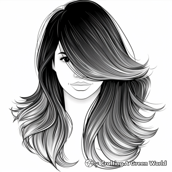 Hair Coloring Pages - Free & Printable!