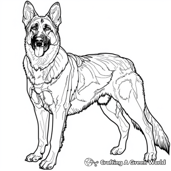 German Shepherd Coloring Pages - Free & Printable!