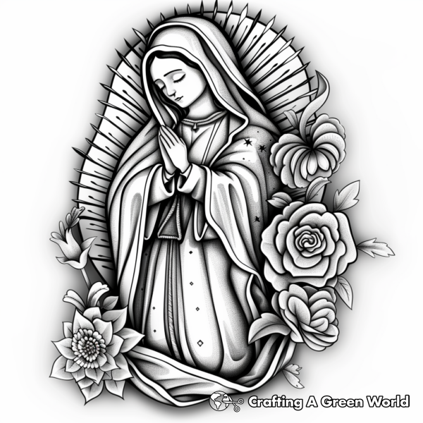 Our Lady of Guadalupe Coloring Pages - Free & Printable!