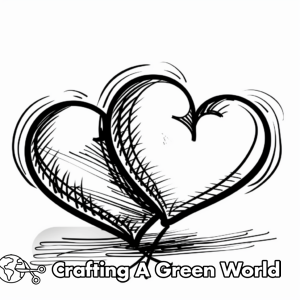 Two Hearts Coloring Pages - Free & Printable!