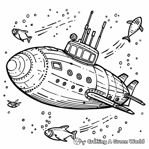 Submarine Coloring Pages - Free & Printable!