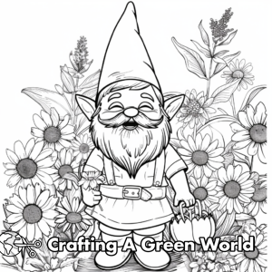 Summer Gnome Coloring Pages - Free & Printable!
