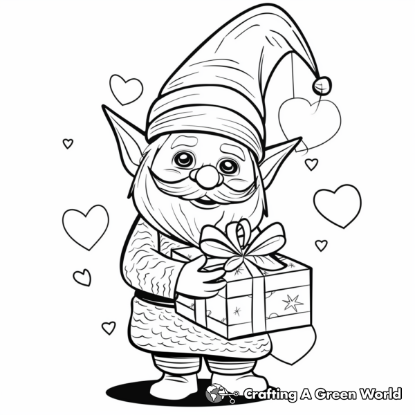Valentine Gnome Coloring Pages - Free & Printable!