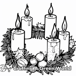 Advent Wreath Coloring Pages - Free & Printable!