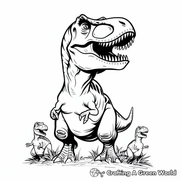 Jurassic World T Rex Coloring Pages - Free & Printable!