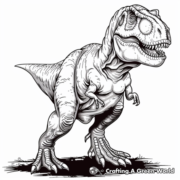 Jurassic World T Rex Coloring Pages - Free & Printable!