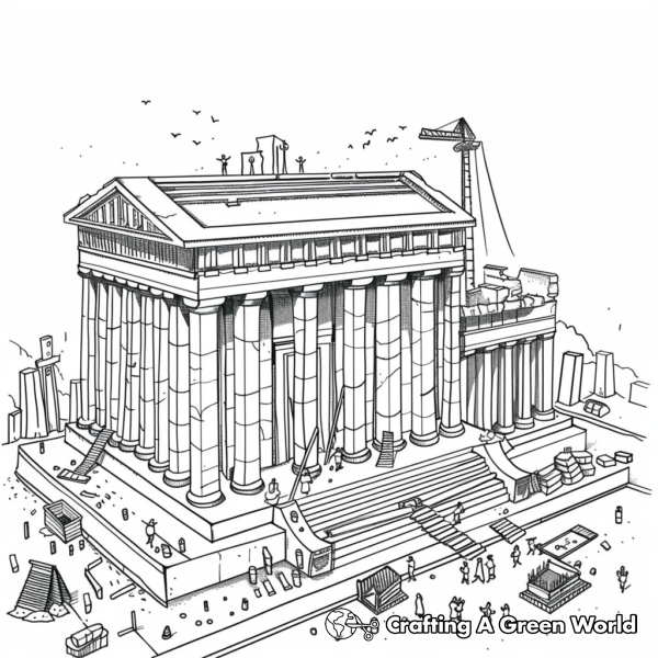 Building The Temple Coloring Pages - Free & Printable!