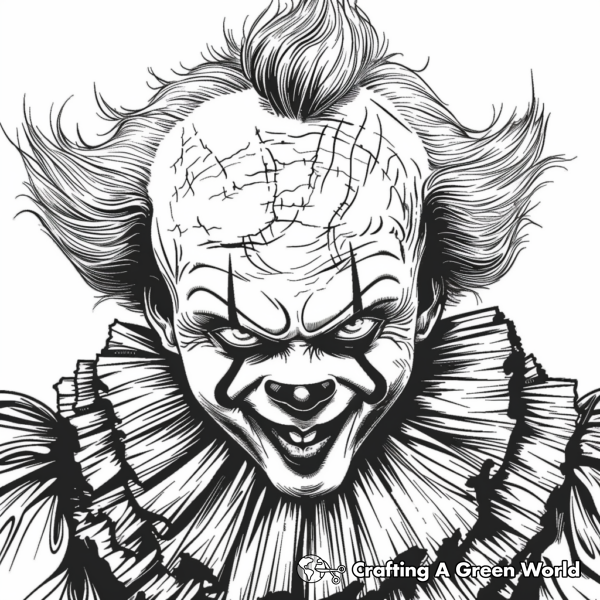 Scary Clown Coloring Pages - Free & Printable!
