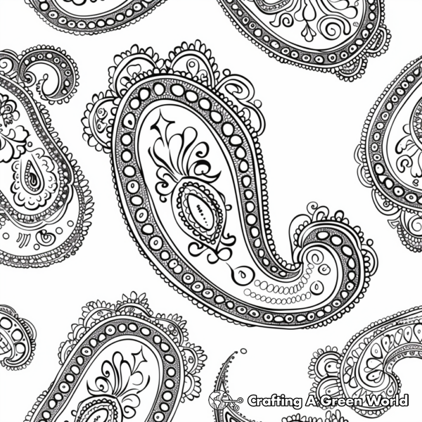 Paisley Coloring Pages for Adults - Free & Printable!