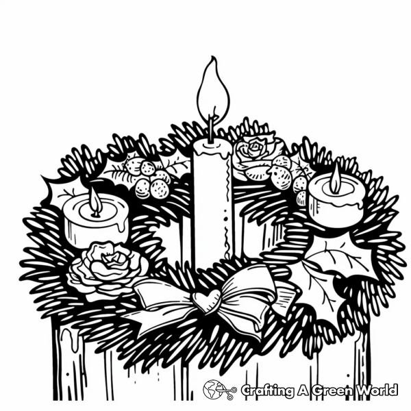 Advent Wreath Coloring Pages - Free & Printable!