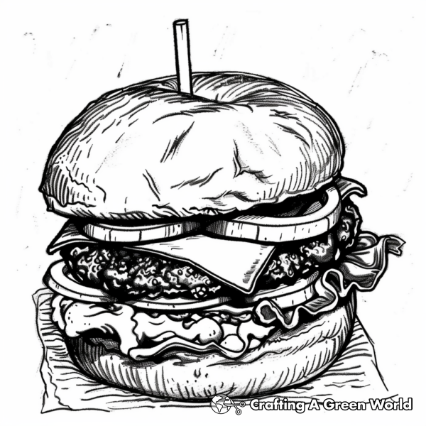 Burger Coloring Pages - Free & Printable!