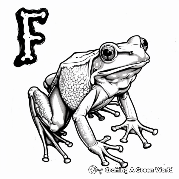 F Is For Frog Coloring Pages - Free & Printable!