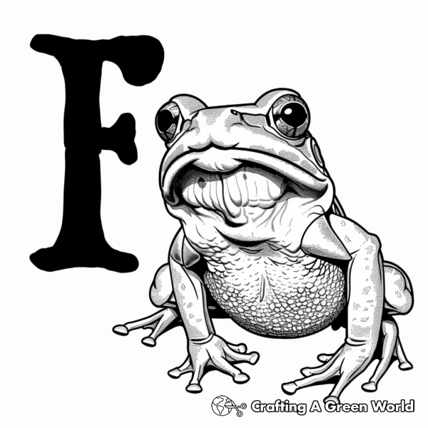 F Is For Frog Coloring Pages - Free & Printable!