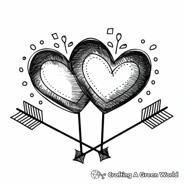 Two Hearts Coloring Pages - Free & Printable!