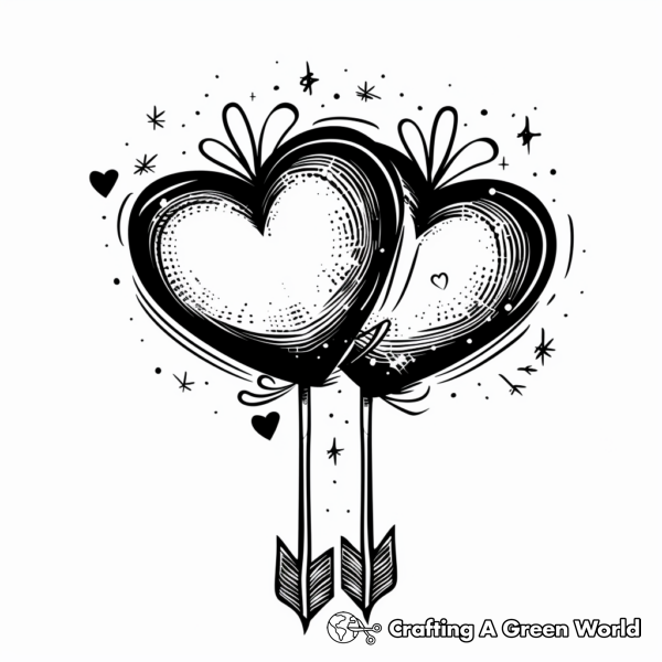 Two Hearts Coloring Pages - Free & Printable!