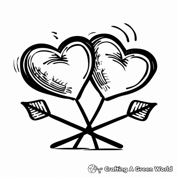 Two Hearts Coloring Pages - Free & Printable!