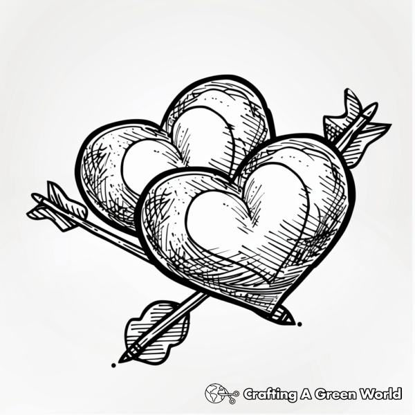 Two Hearts Coloring Pages - Free & Printable!