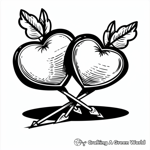 Two Hearts Coloring Pages - Free & Printable!