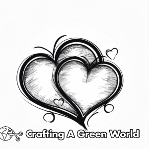 Two Hearts Coloring Pages - Free & Printable!