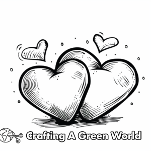 Two Hearts Coloring Pages - Free & Printable!