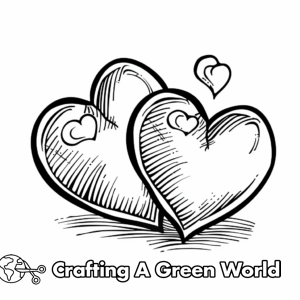 Two Hearts Coloring Pages - Free & Printable!