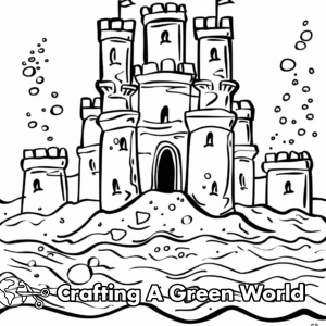 Sand Castle Coloring Pages - Free & Printable!