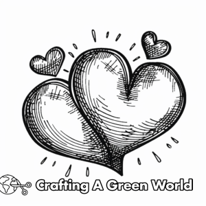 Two Hearts Coloring Pages - Free & Printable!