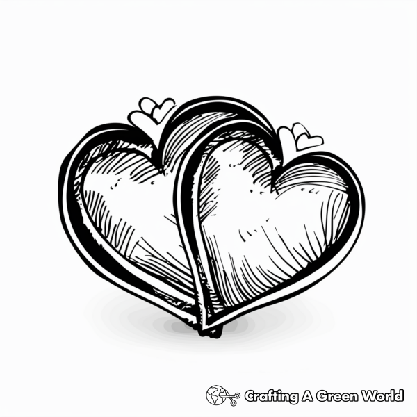 Two Hearts Coloring Pages - Free & Printable!