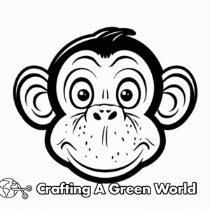 Monkey Face Coloring Pages - Free & Printable!