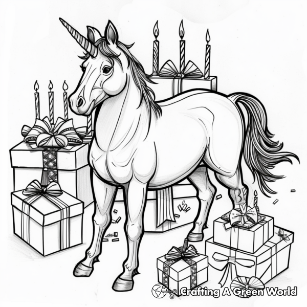 Unicorn Happy Birthday Coloring Pages - Free & Printable!