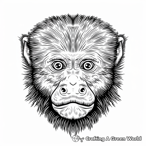 Monkey Face Coloring Pages - Free & Printable!